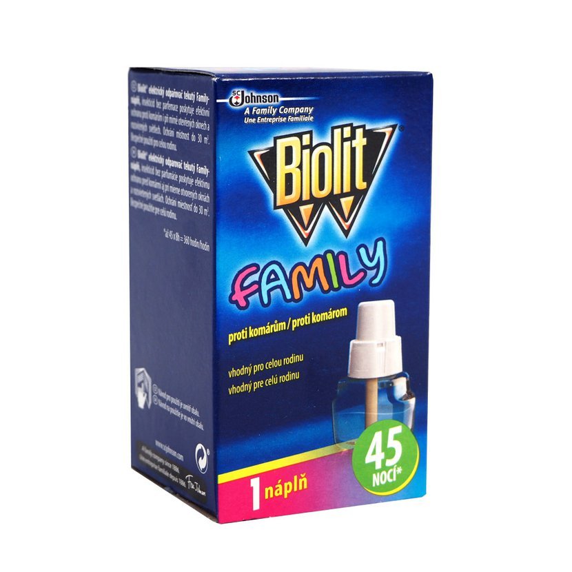 BIOLIT Family náplň do elektrického odpařovače proti komárům 27 ml