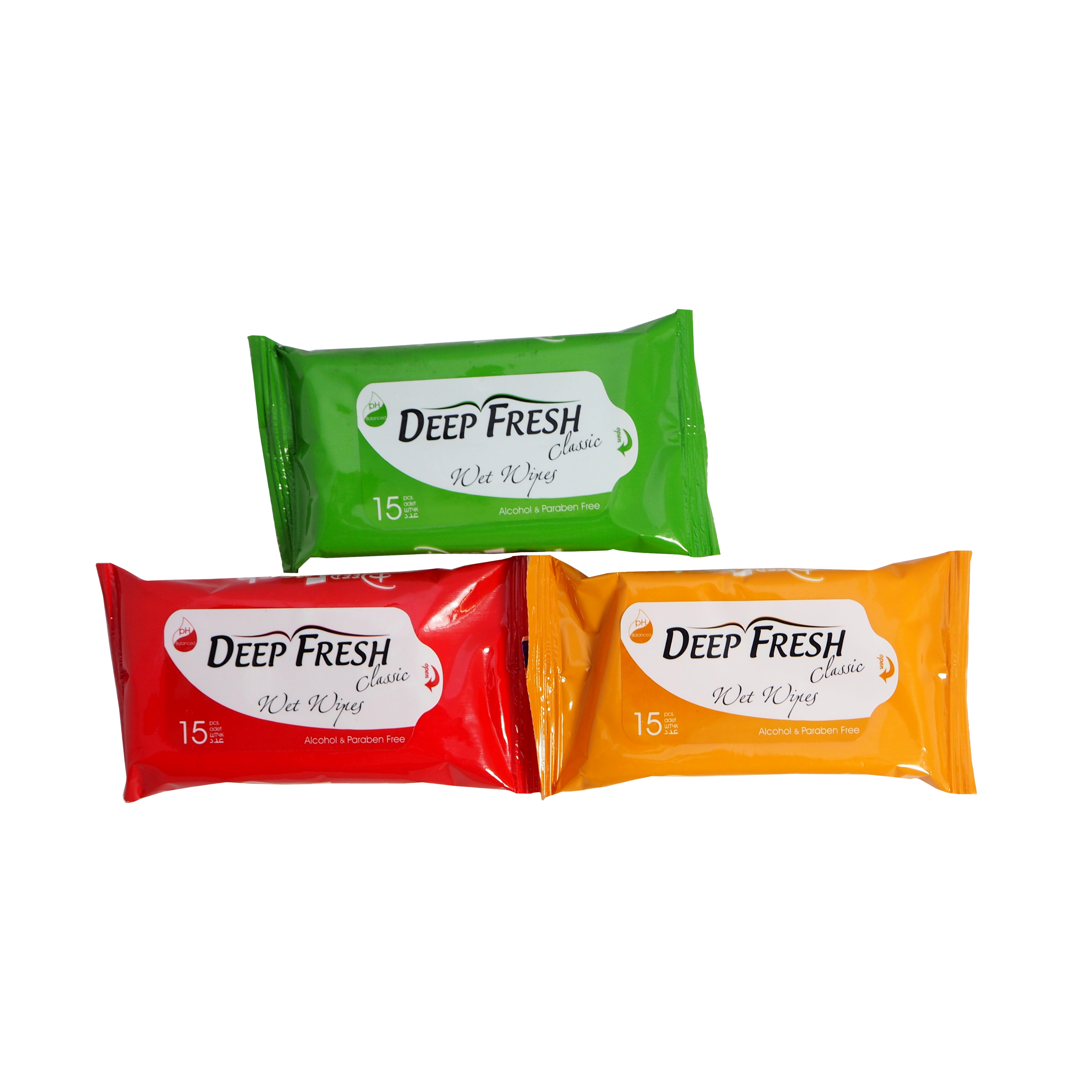 DEEP FRESH Vlhčené ubrousky Classic 15 ks