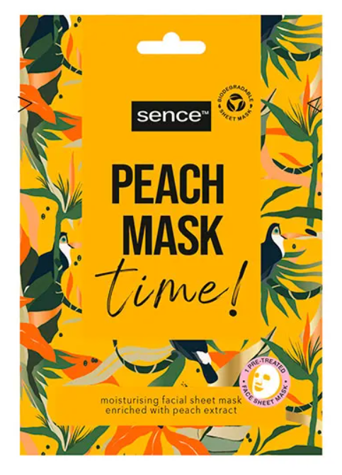 SENCE Pleťová maska Peach mask time! 23 ml